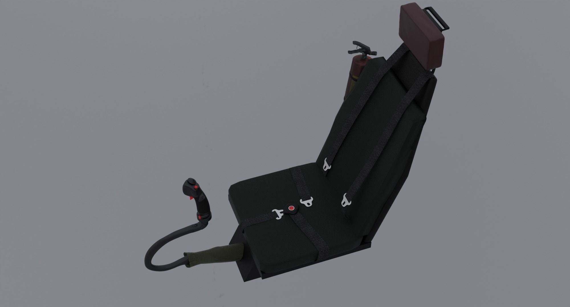 3D model Black Hawk Helicopter Pilot Chair VR / AR / low-poly | CGTrader