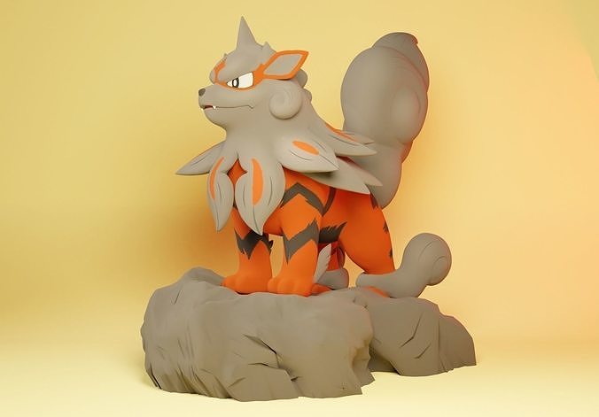 Pokemon Hisuian Arcanine 3D model 3D printable | CGTrader