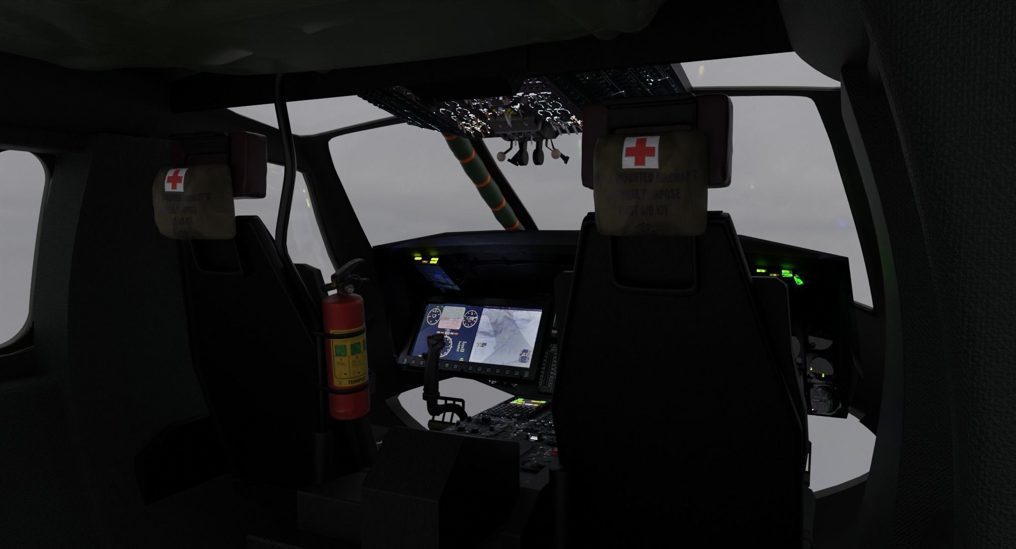 3D model Black Hawk UH-60 Cockpit VR / AR / low-poly | CGTrader