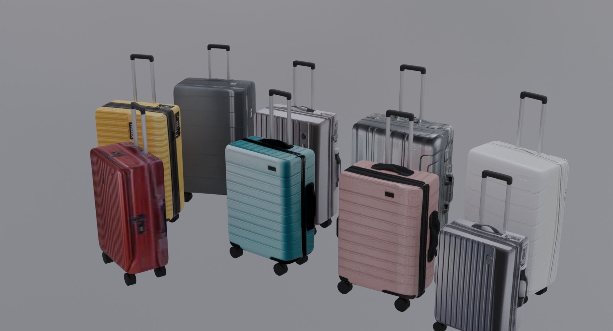 3D model Luggage 9 Pack VR / AR / low-poly | CGTrader