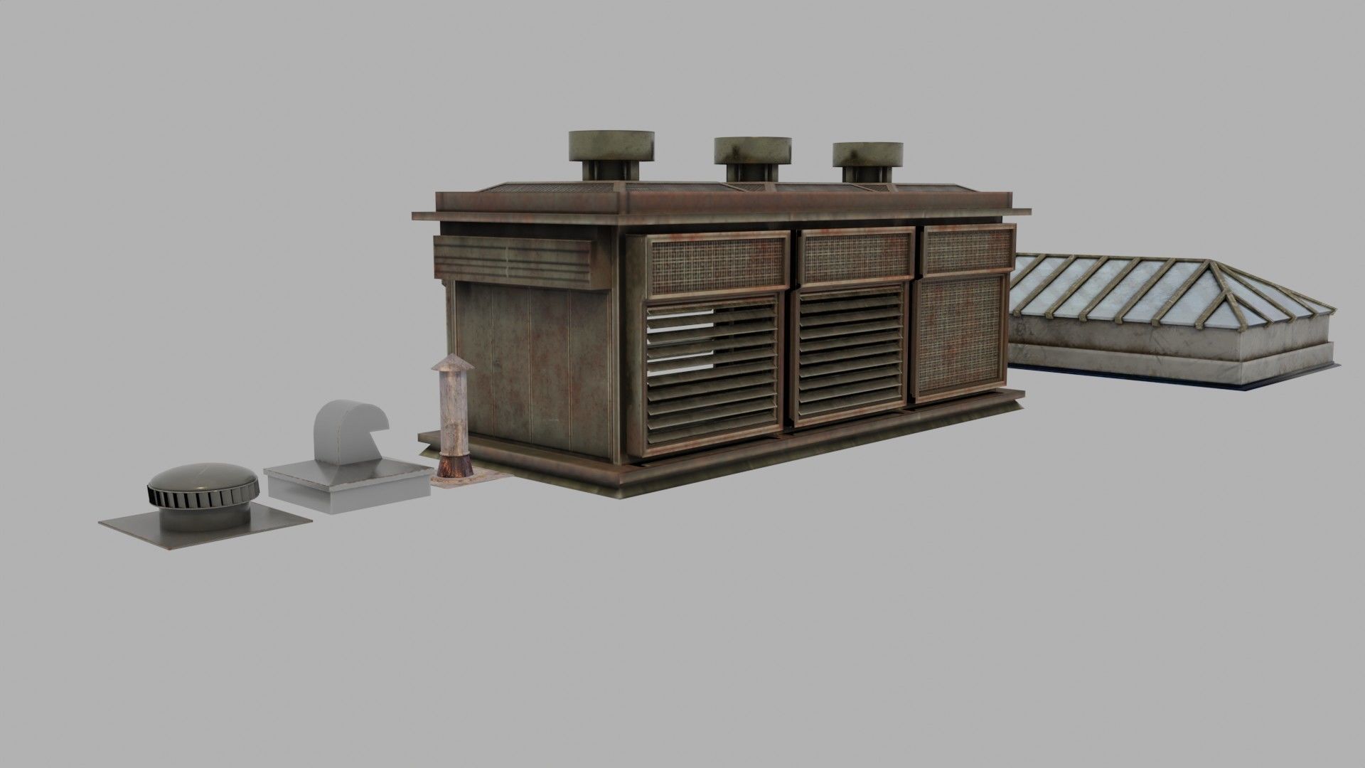 3D model RoofTopProps VR / AR / low-poly | CGTrader