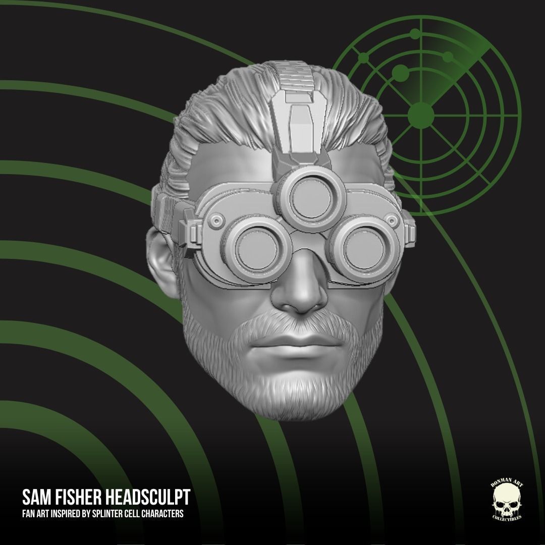 Sam Fisher Fan Art Head 3D printable File 3D model 3D printable | CGTrader
