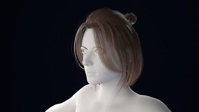 3D model Realistic Female Hair VR / AR / low-poly | CGTrader