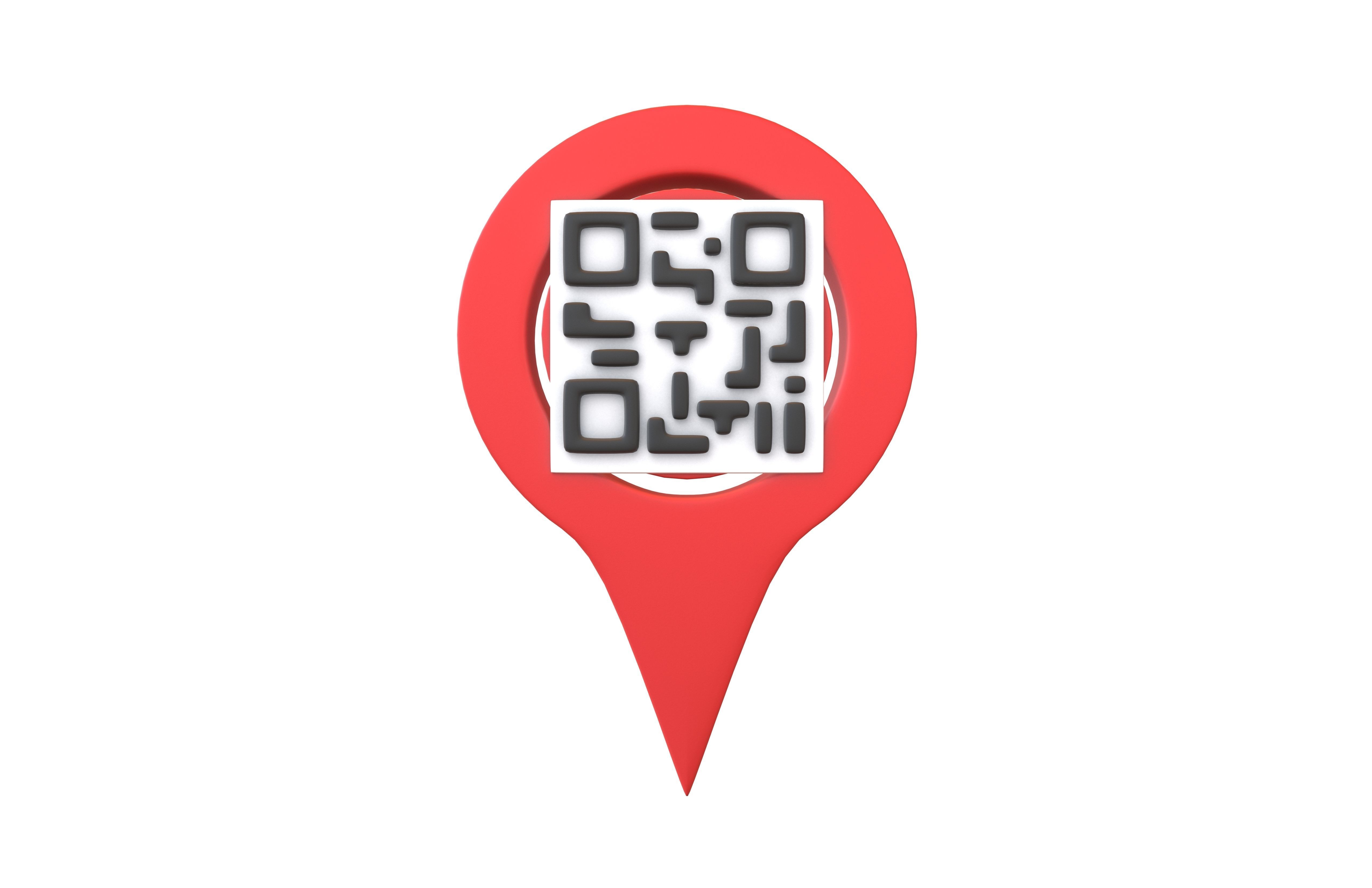 3D model Qr Code Location Tag Icon v1 001 VR / AR / low-poly | CGTrader