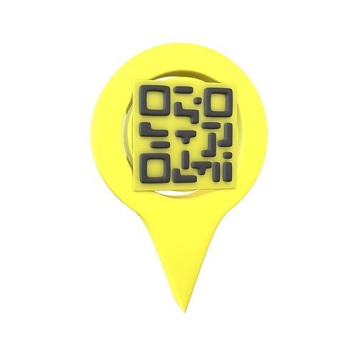 3D model Qr Code Location Tag Icon v1 002 VR / AR / low-poly | CGTrader