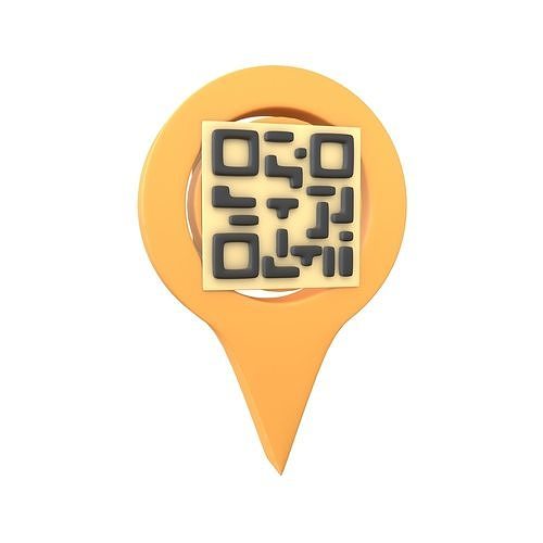 3D model Qr Code Location Tag Icon v1 006 VR / AR / low-poly | CGTrader