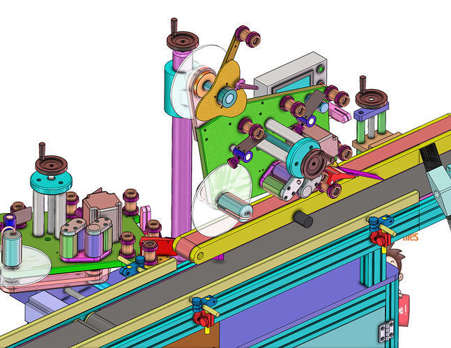 industrial 3D model 90 degree carton labeling machine 3D model | CGTrader