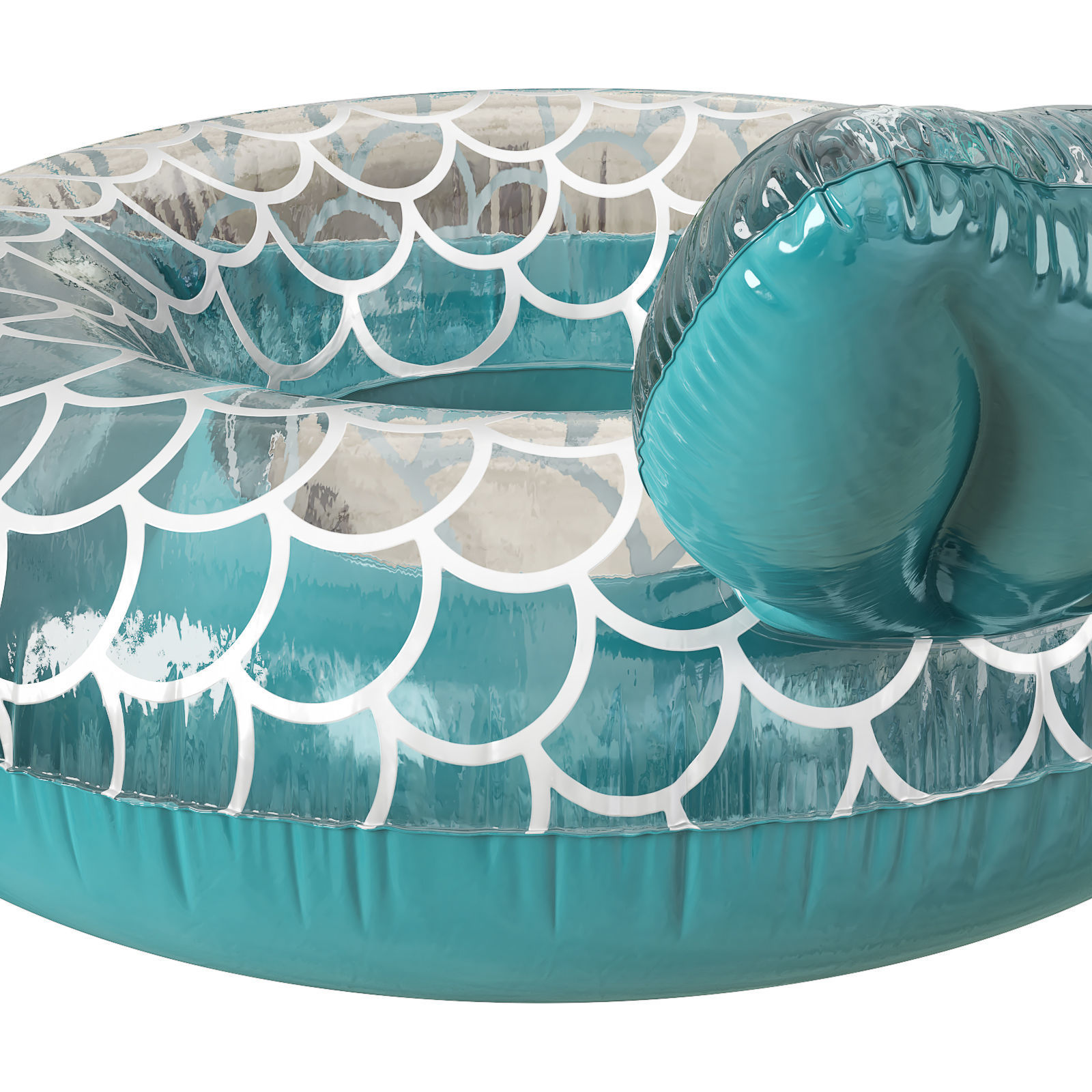3D model Sunny LIFE Mermaid inflatable pool float tube ring VR / AR ...