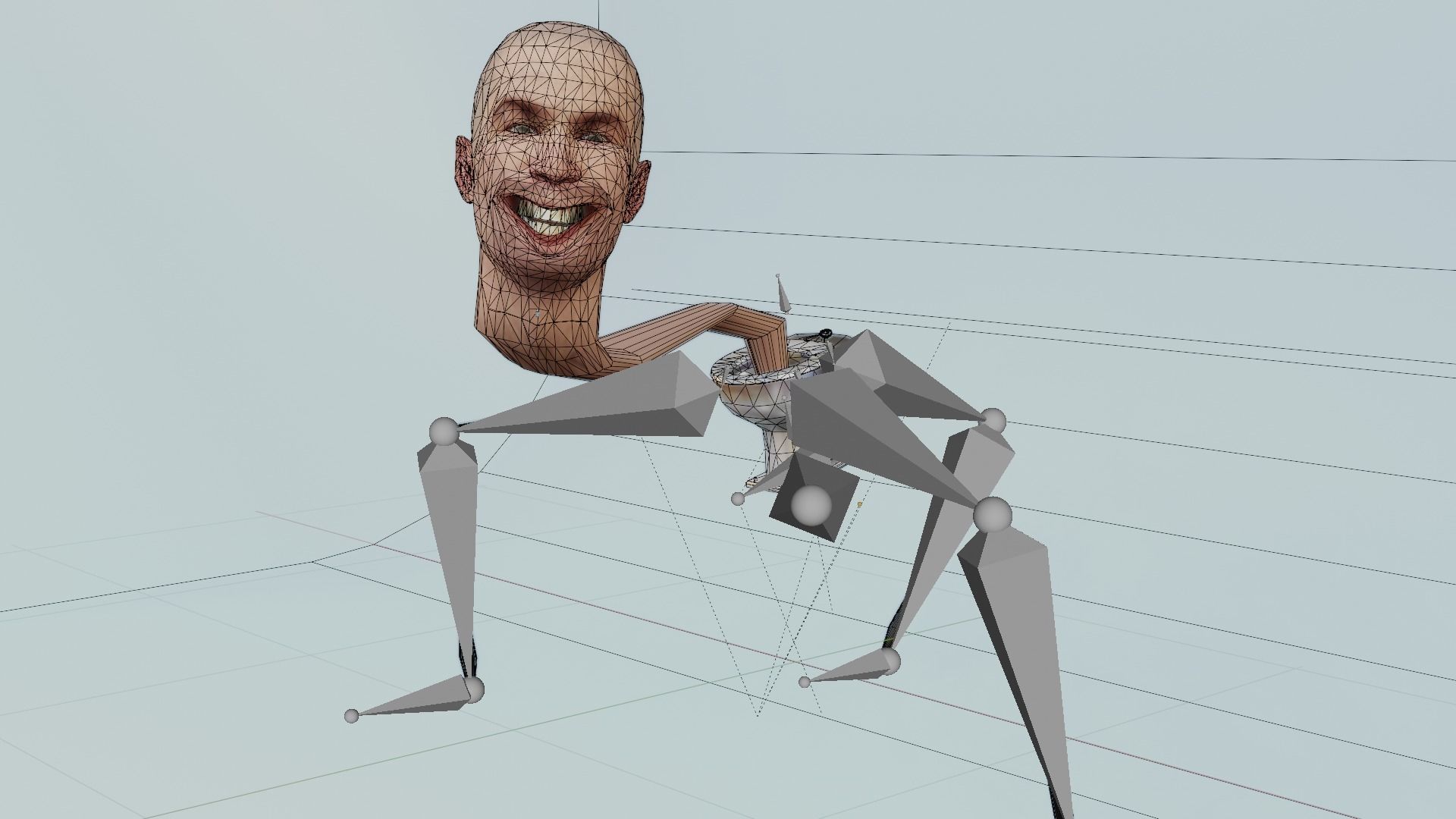 Skibidi Toilet toilet Octopus 3D model rigged | CGTrader