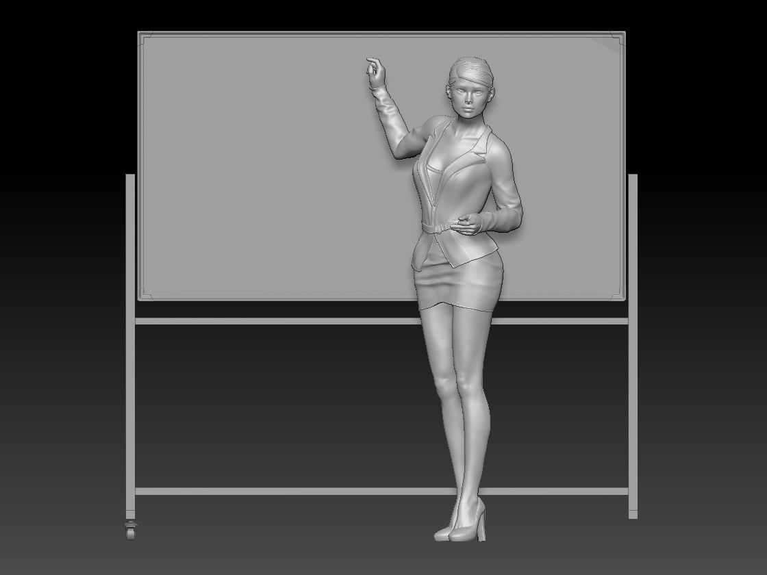 TEACHER GIRL 1 3D model 3D printable | CGTrader