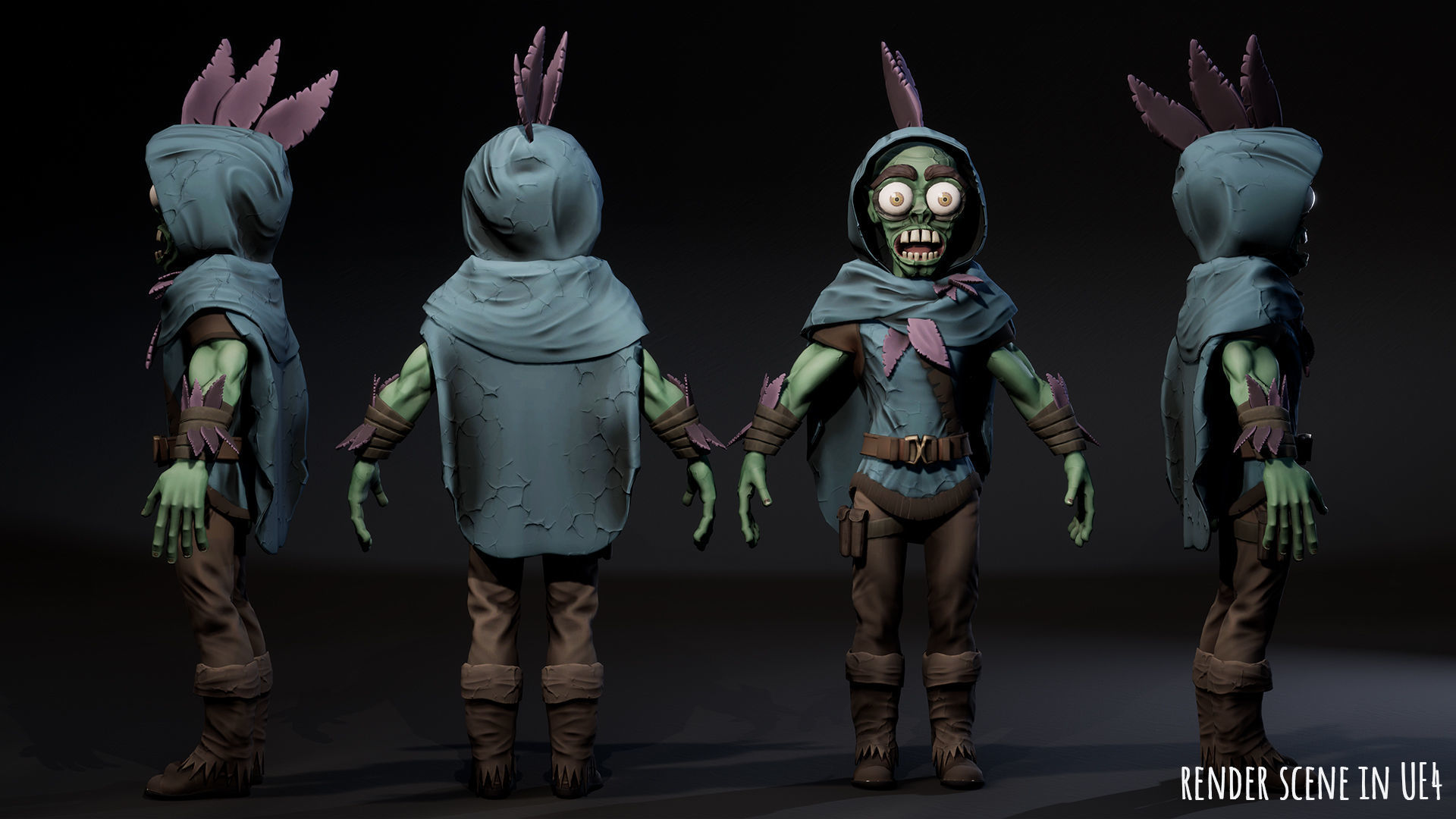 3D model Stylized male Zombie 1 VR / AR / low-poly | CGTrader