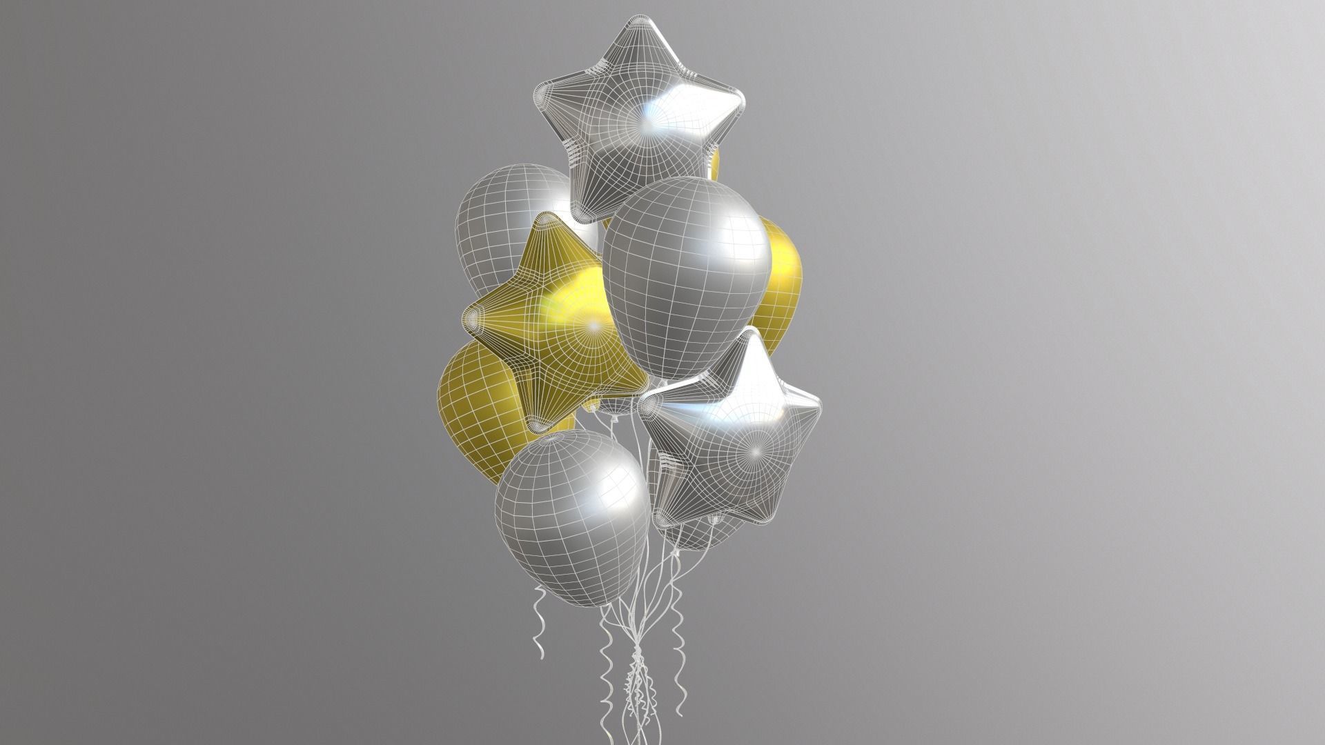 Helium Balloons 3D model | CGTrader