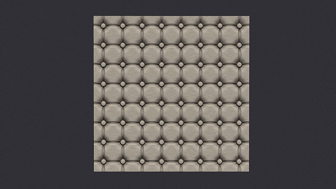 Quilted Fabric Leather Seamless Texture 3D model 3D printable | CGTrader