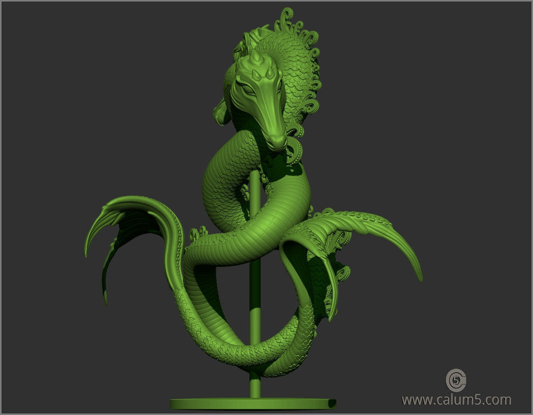 Sea Dragons Sculpture 3D model 3D printable | CGTrader