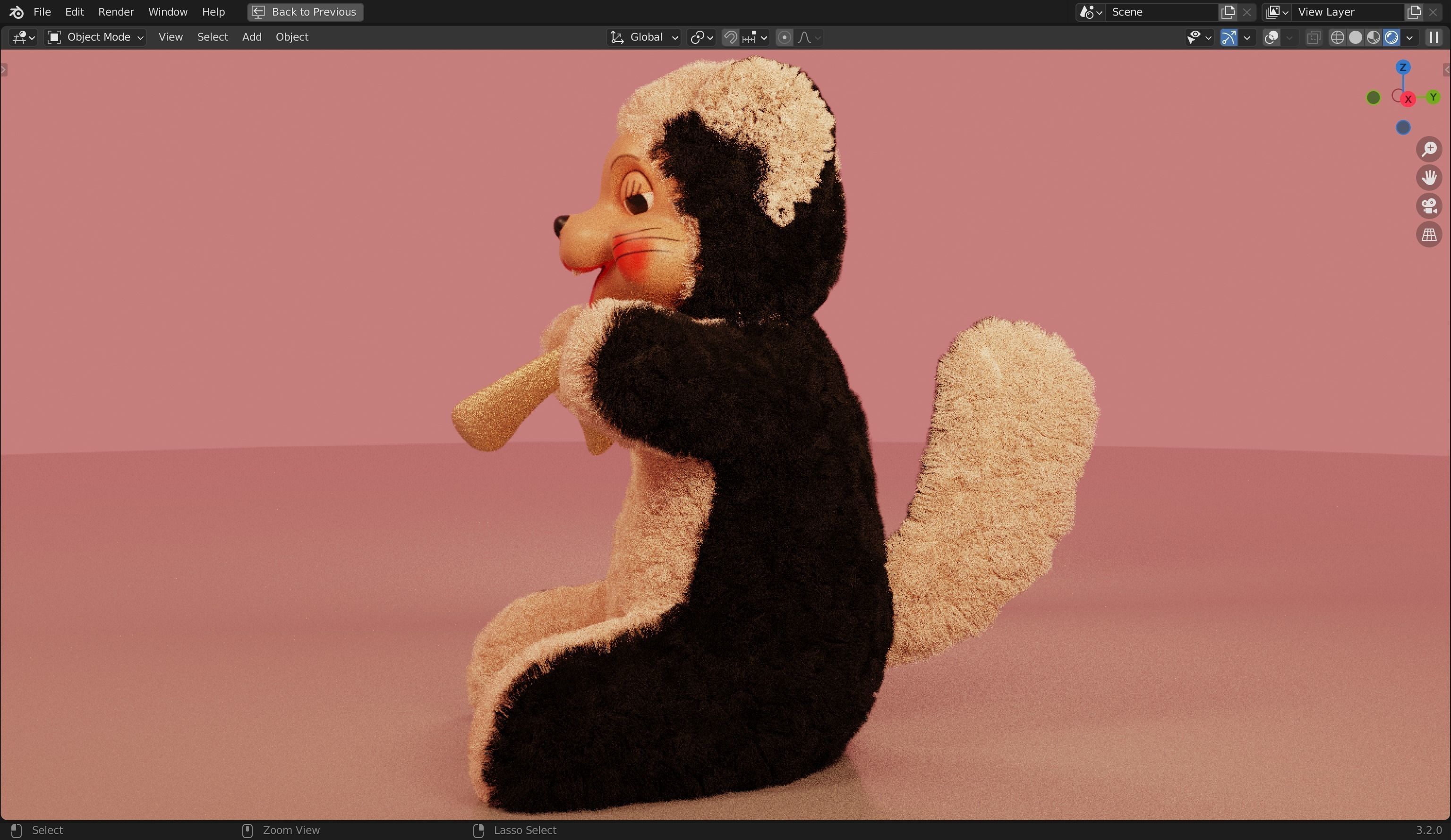Skunk Furry 3d Model 3D model | CGTrader