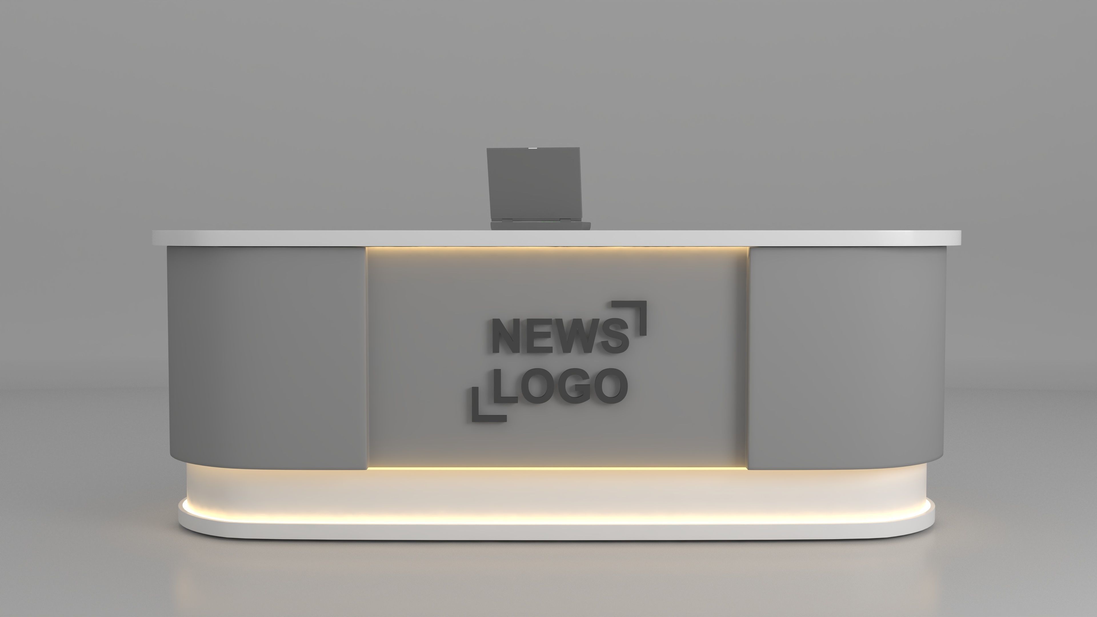 All Virtual News Desk 3D model | CGTrader