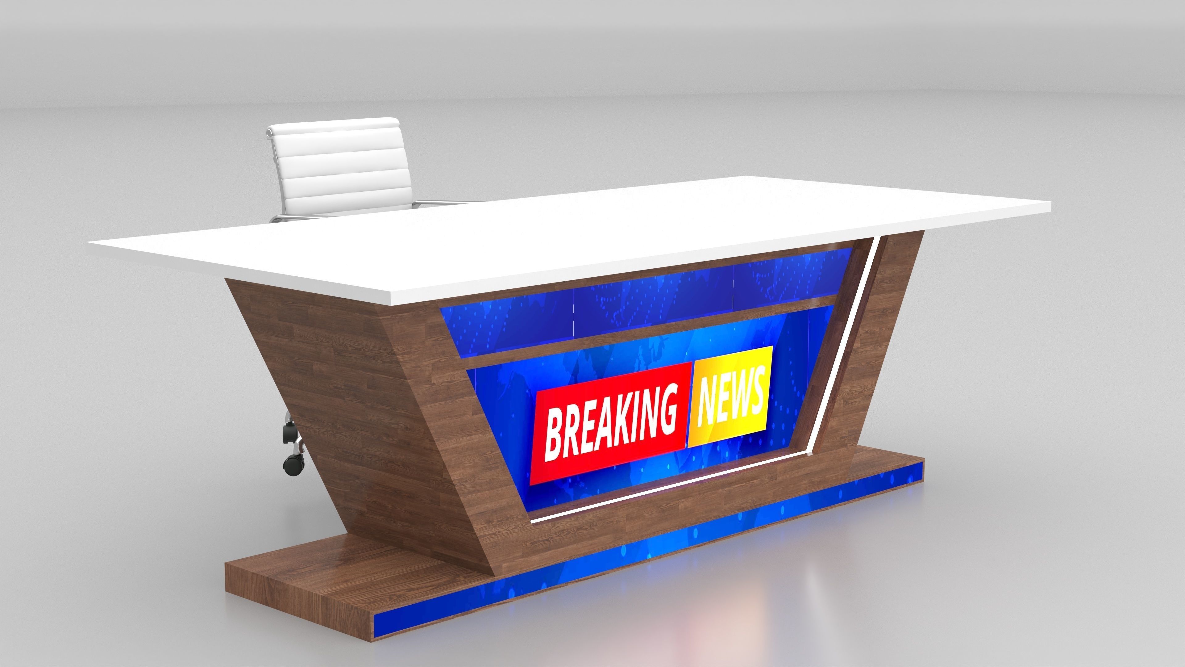 All Virtual News Desk 3D model | CGTrader