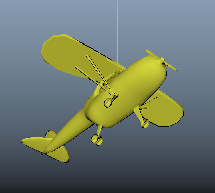3D model Toy Hanging Plane VR / AR / low-poly | CGTrader