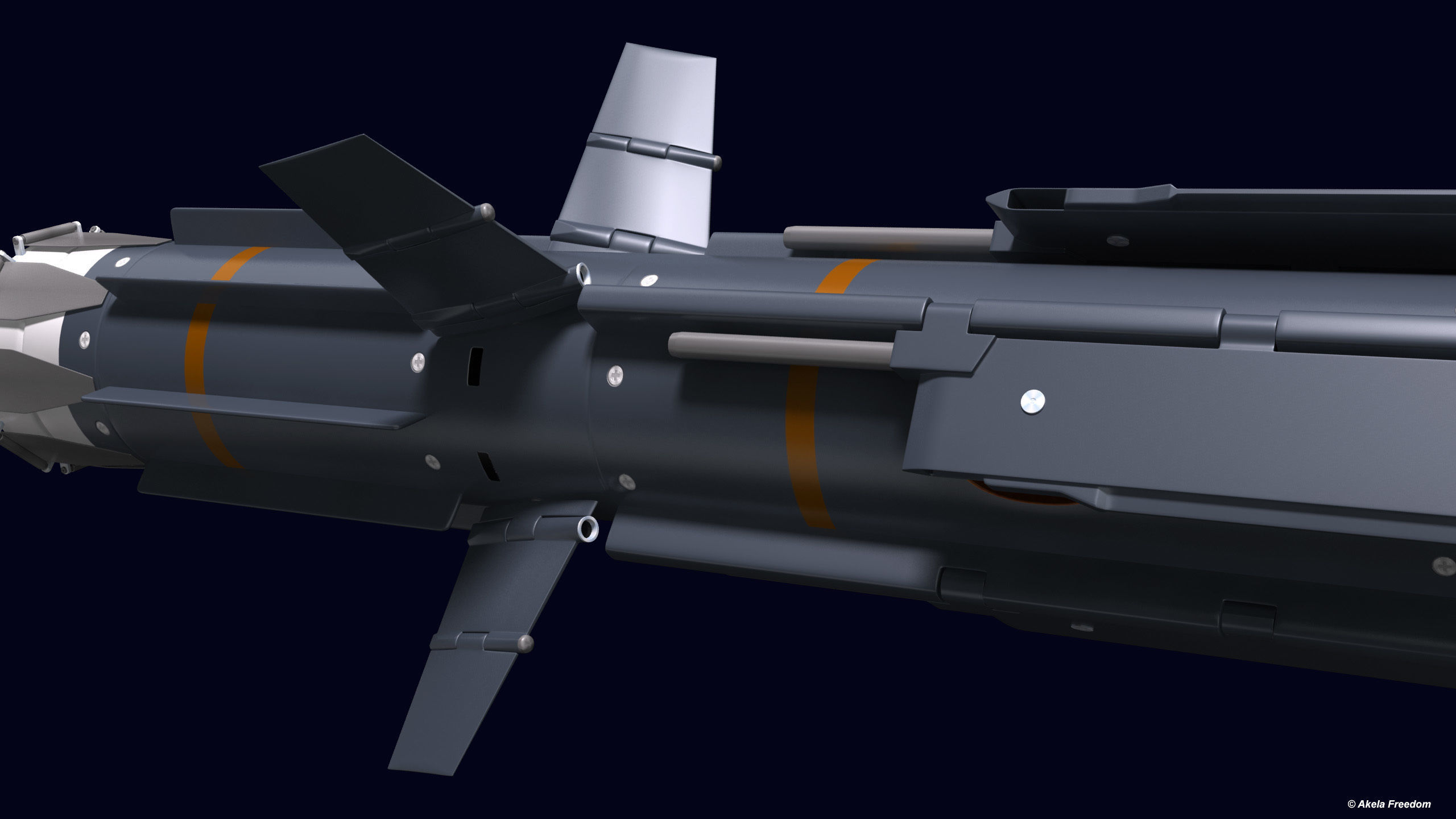 IDAS Missile 3D model animated | CGTrader
