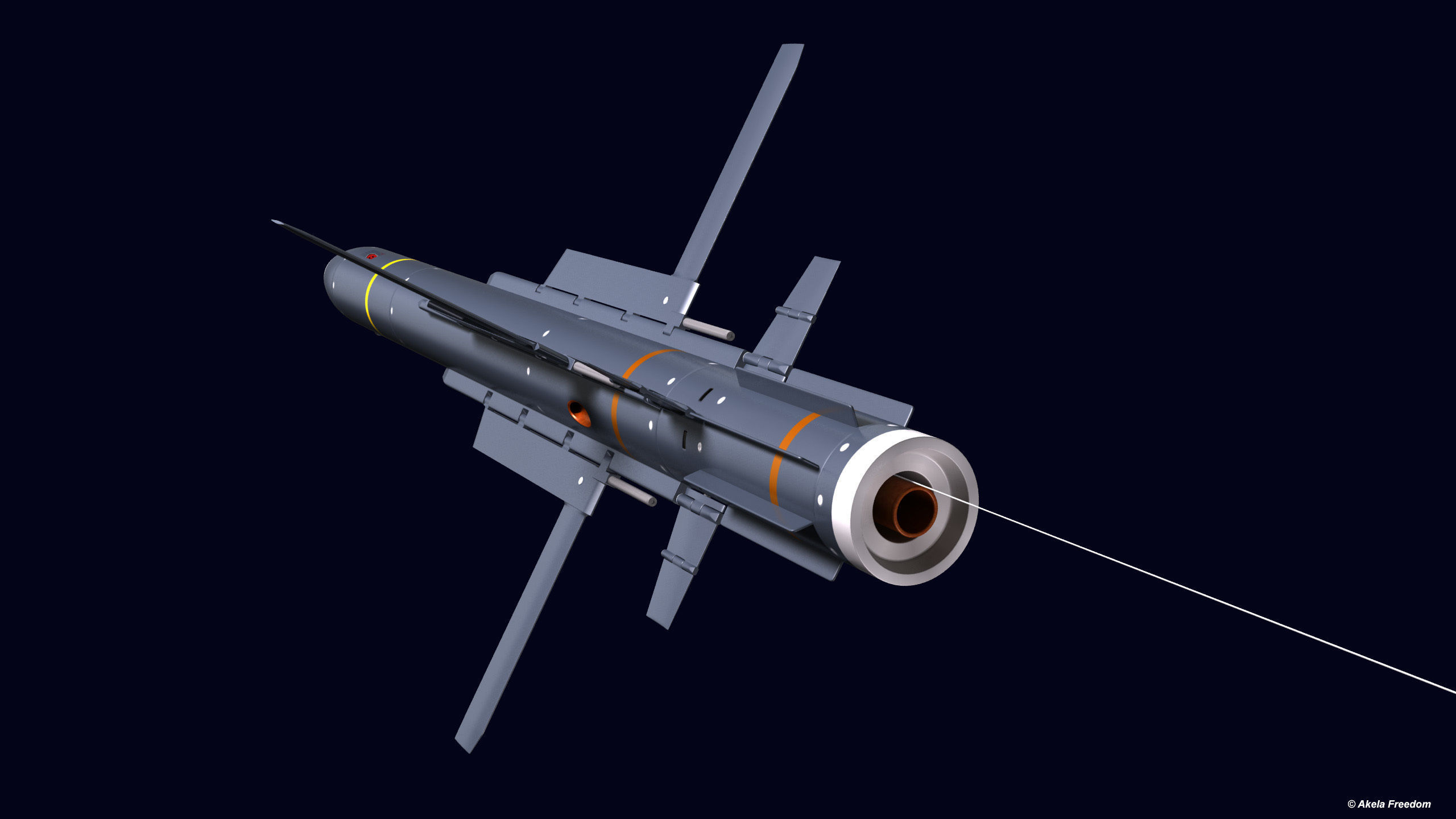 IDAS Missile 3D model animated | CGTrader