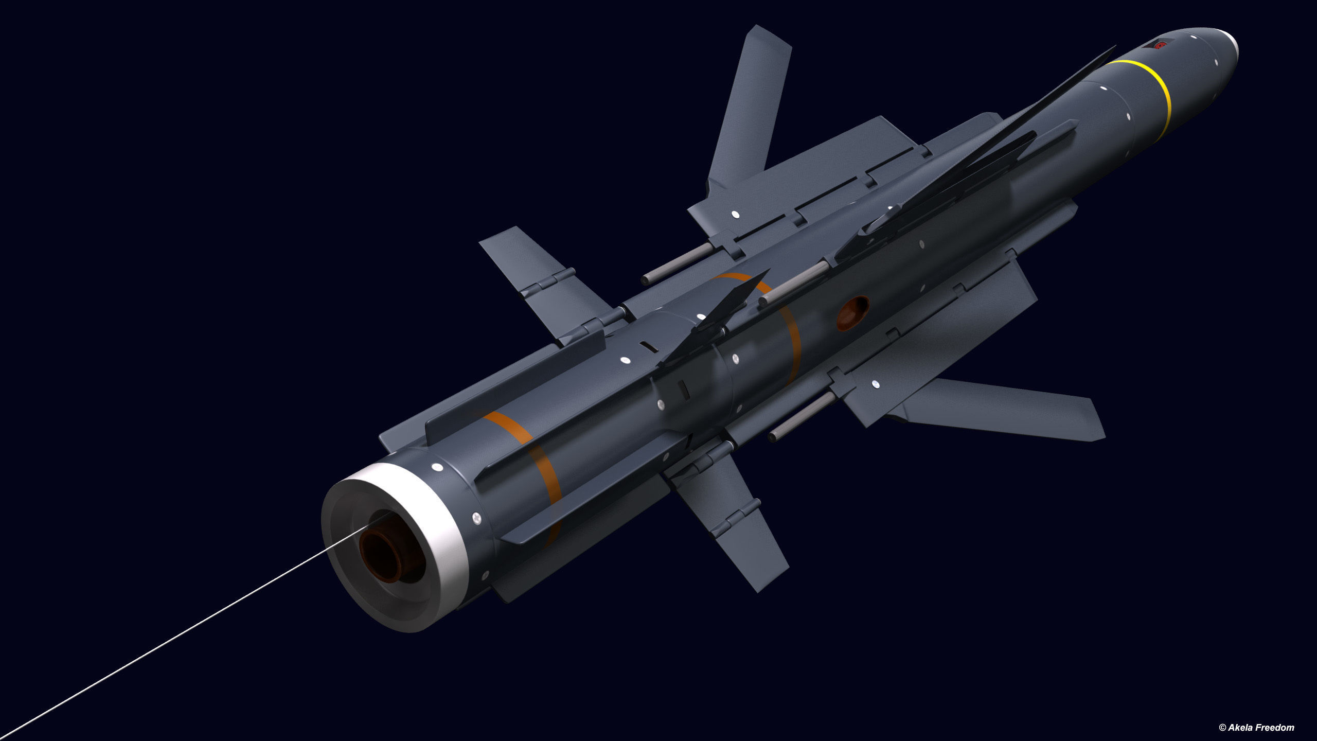 IDAS Missile 3D model animated | CGTrader