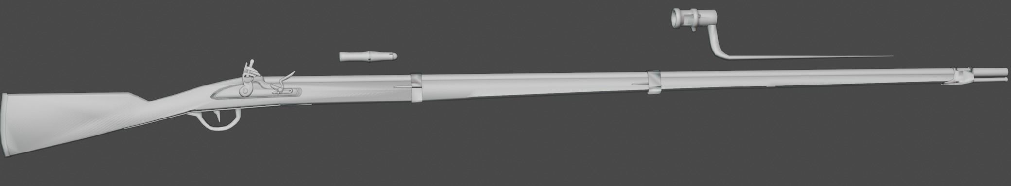 3D model 1800s Full Napoleonic Pack Of Weapons Musket Sabre Pistol ...