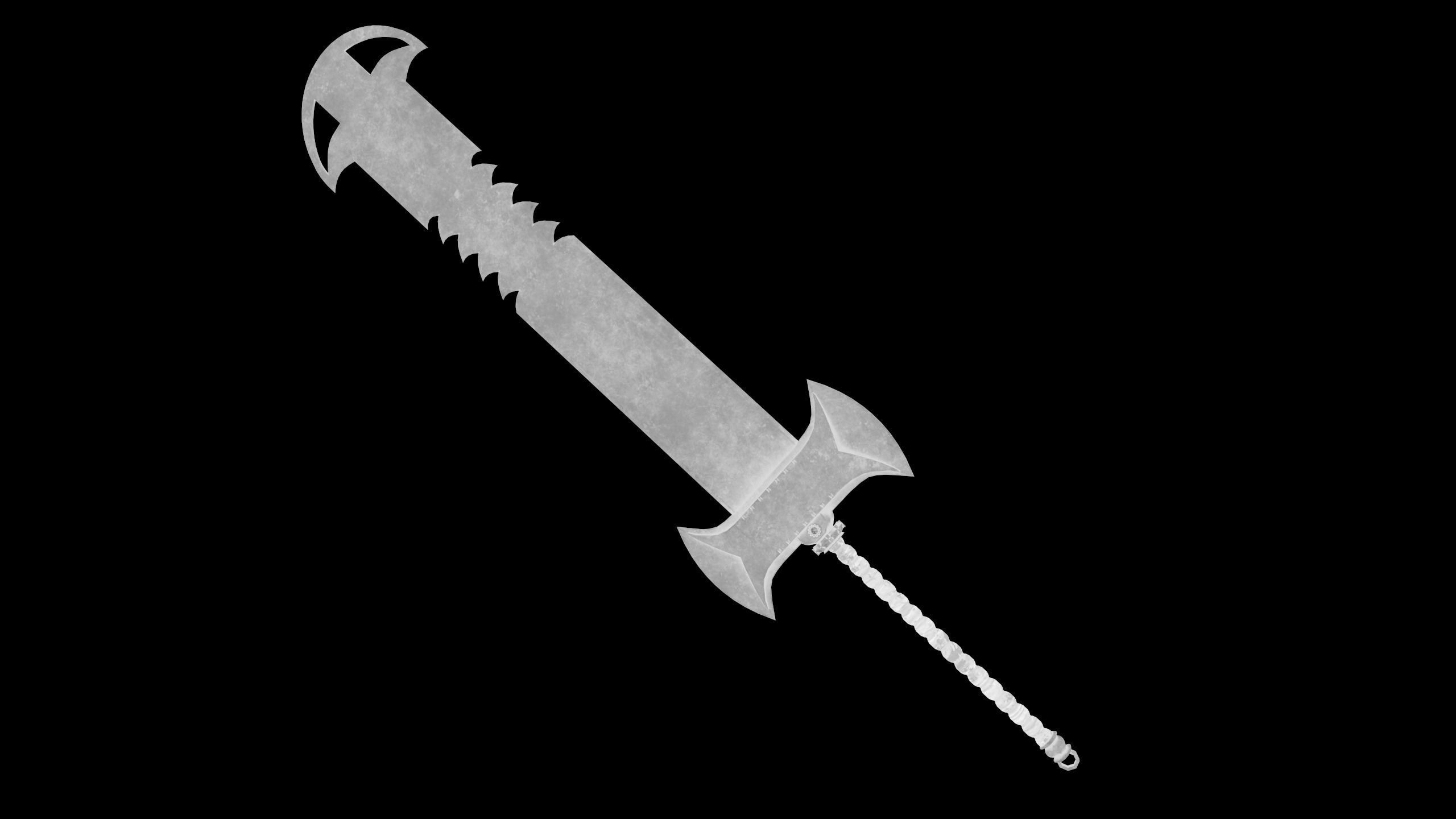 3D model Fantasy Old Heavy Claymore VR / AR / low-poly | CGTrader