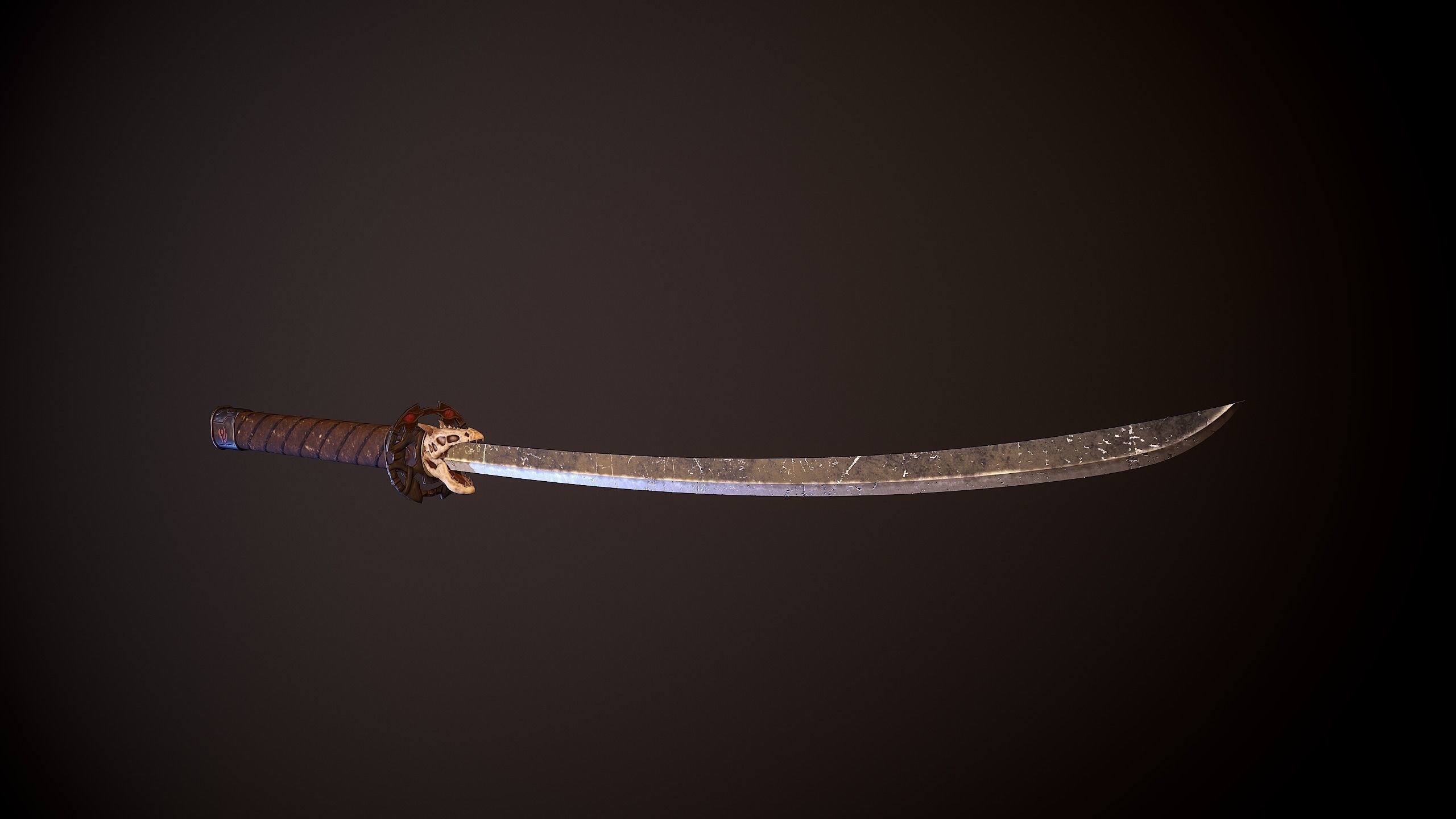 3D model Fantasy Old Katana VR / AR / low-poly | CGTrader