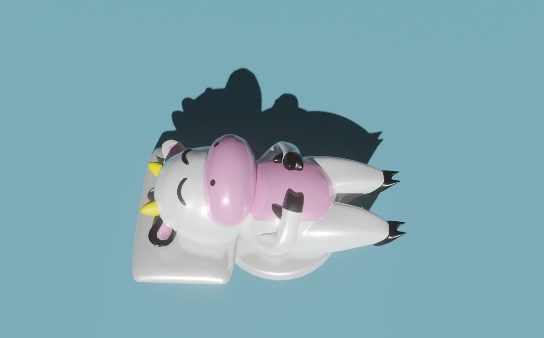 3D model Sleeping cow - printeable model VR / AR / low-poly | CGTrader