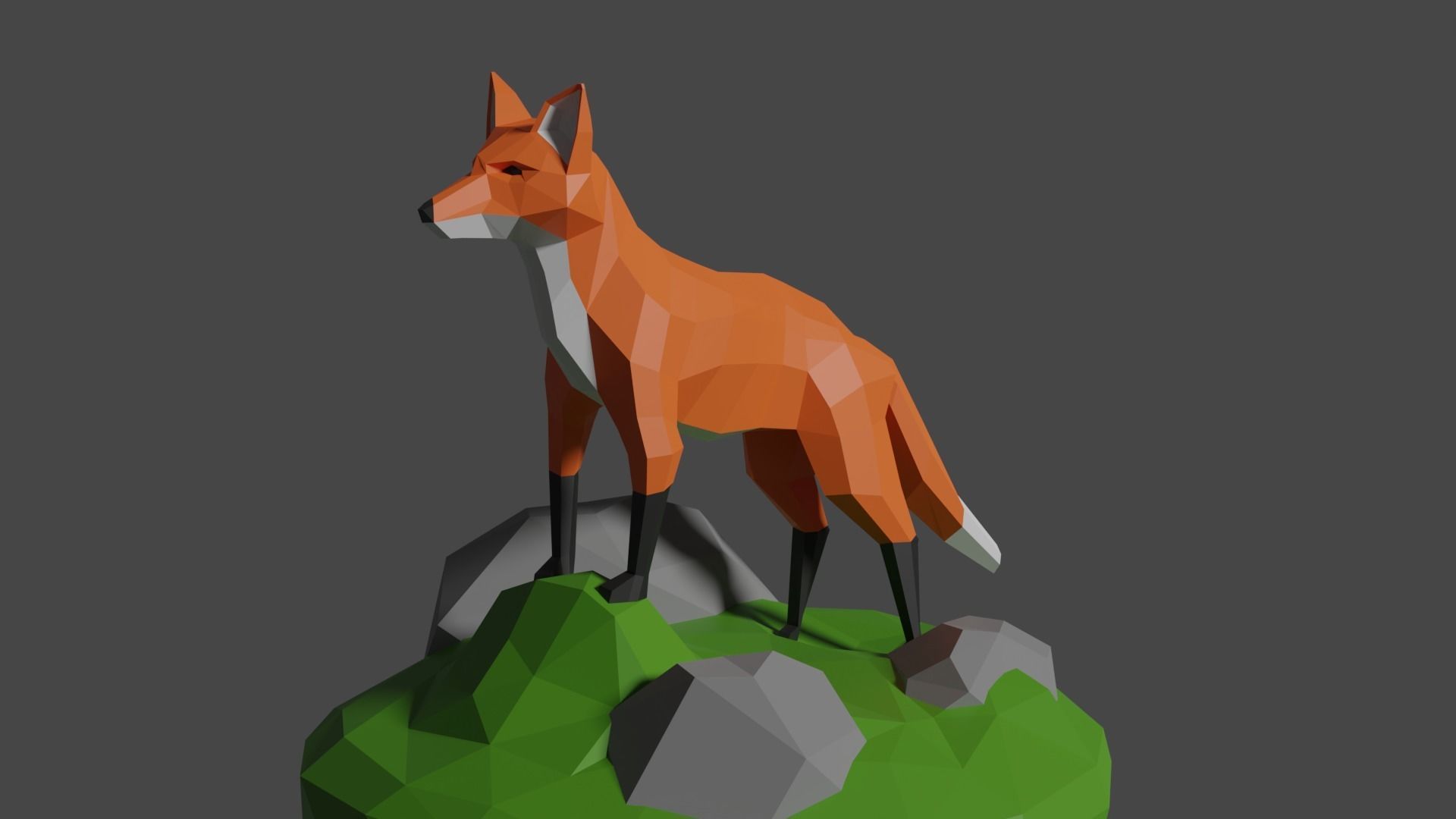 Low Poly Fox free 3D model rigged | CGTrader