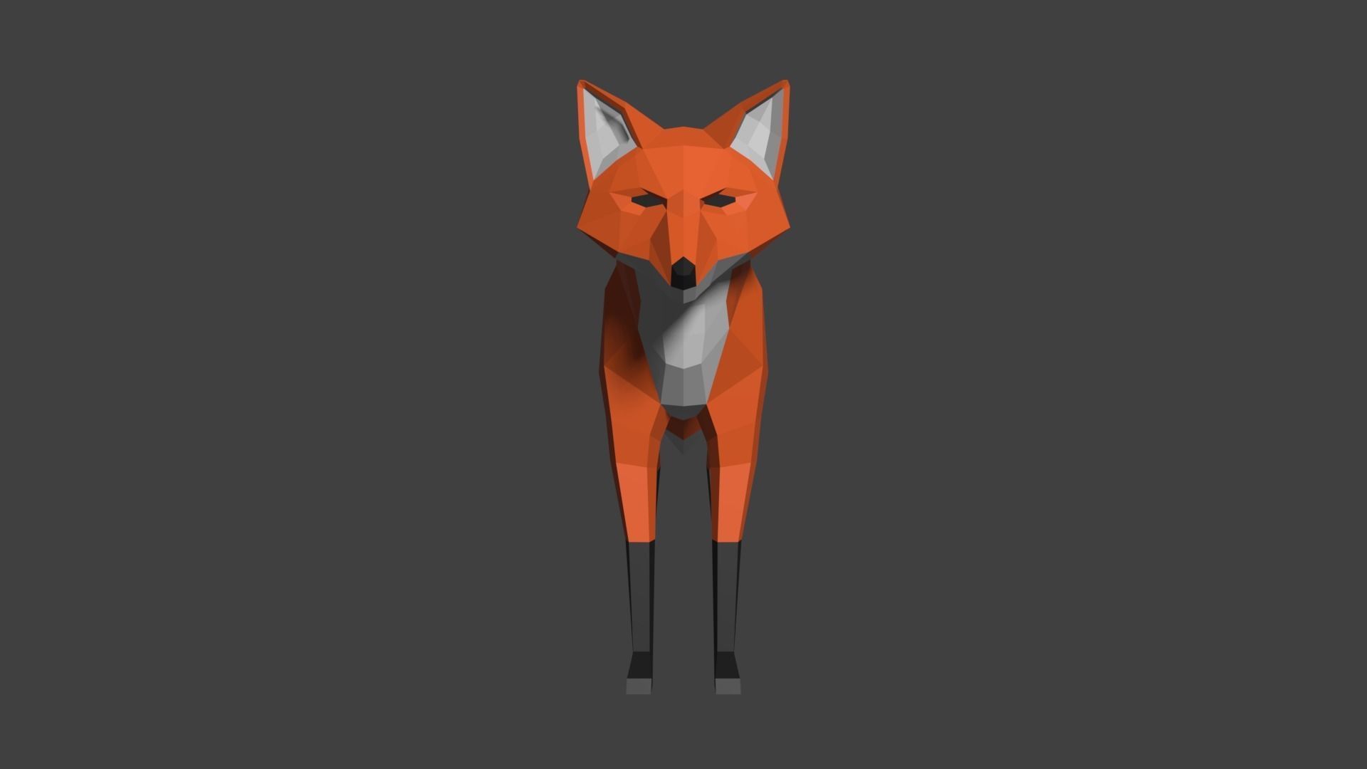Low Poly Fox free 3D model rigged | CGTrader