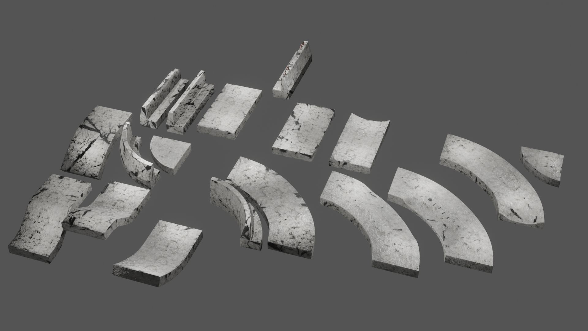 3D model Street Assets 62 Pieces Pack VR / AR / low-poly | CGTrader