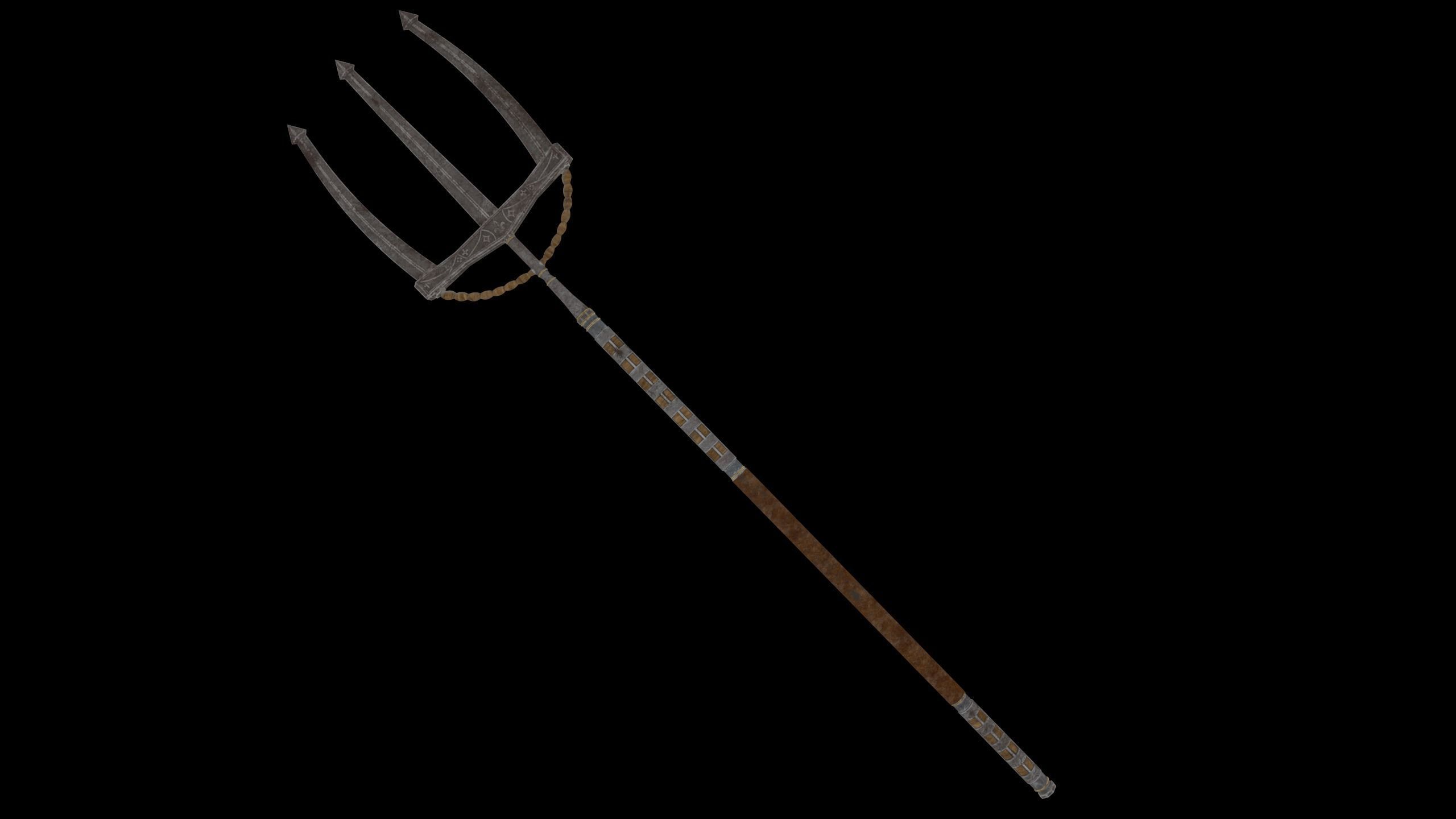 3D model Fantasy Old Trident VR / AR / low-poly | CGTrader