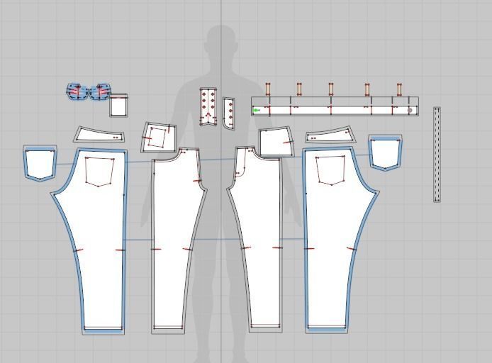 Man Basic Jean Modeling in Clo3D - Marvelous Designer free 3D model ...