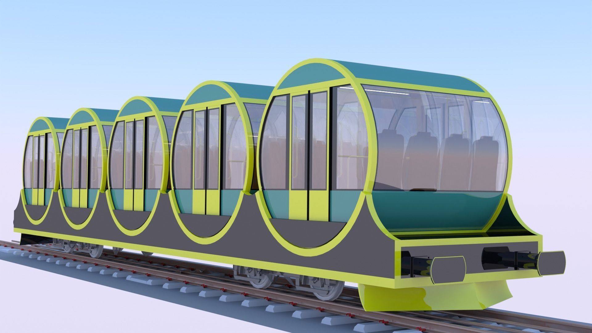 Funicular - mountain train 3D model | CGTrader