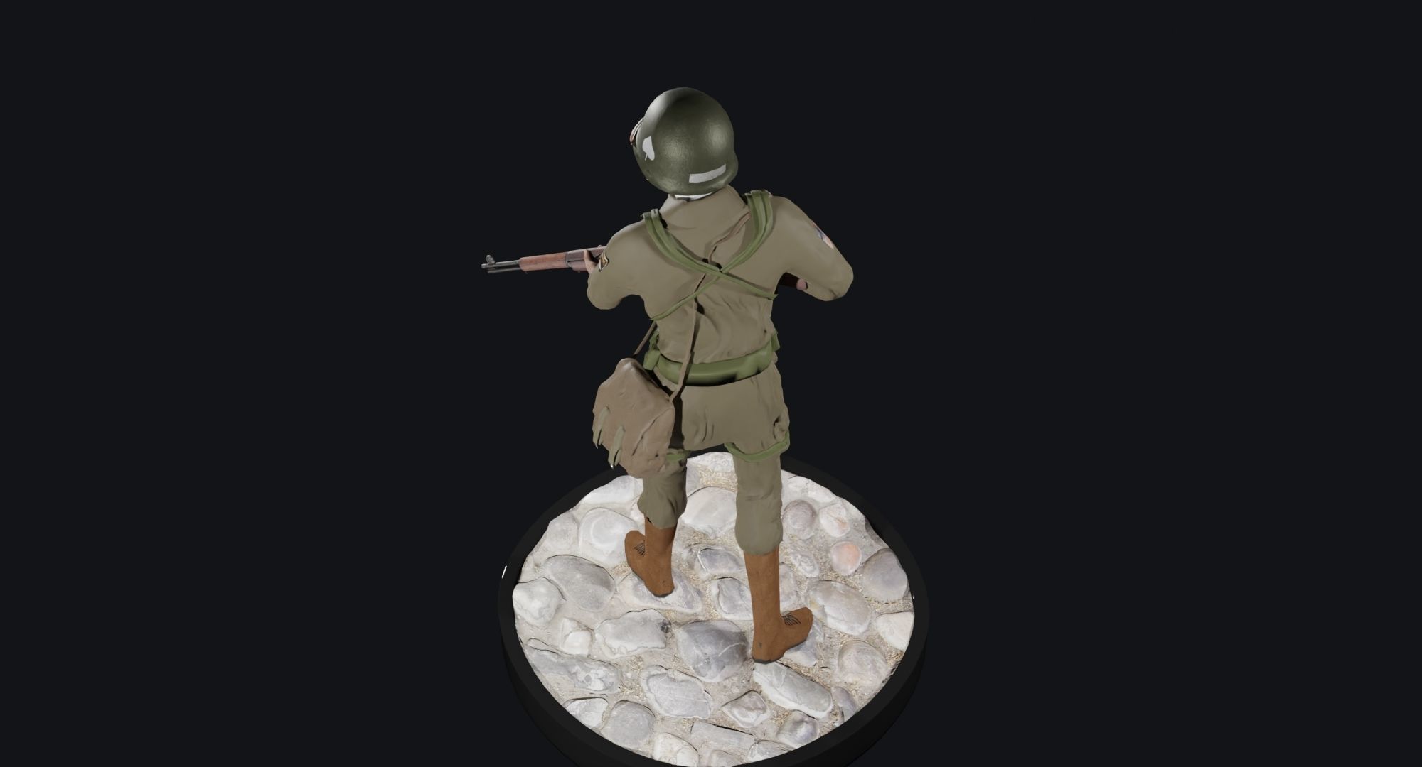 3D model World War 2 - US Paratrooper - Rigged VR / AR / low-poly ...