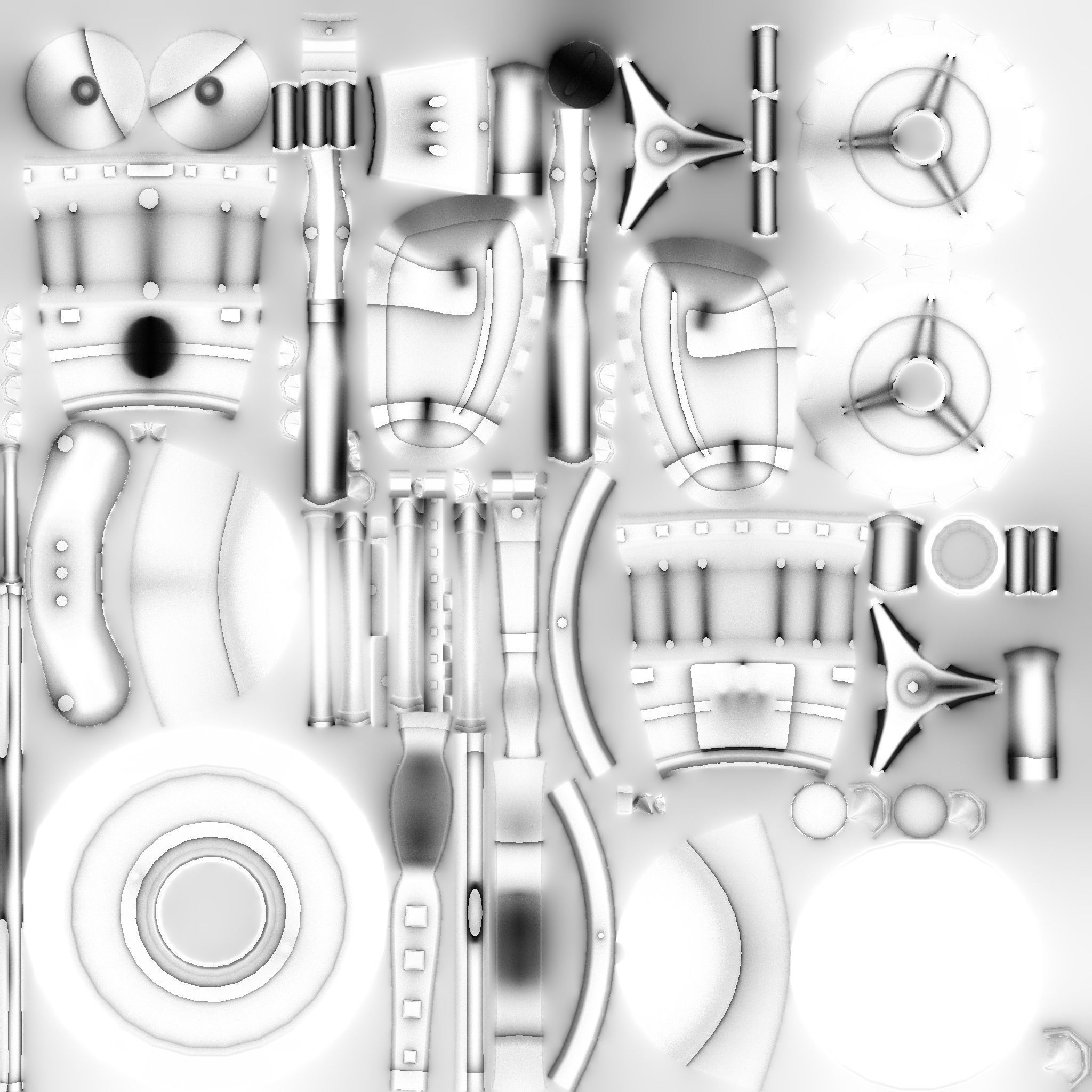 3D model Robotic Arm A04 Red - Character Design SciFi VR / AR / low ...