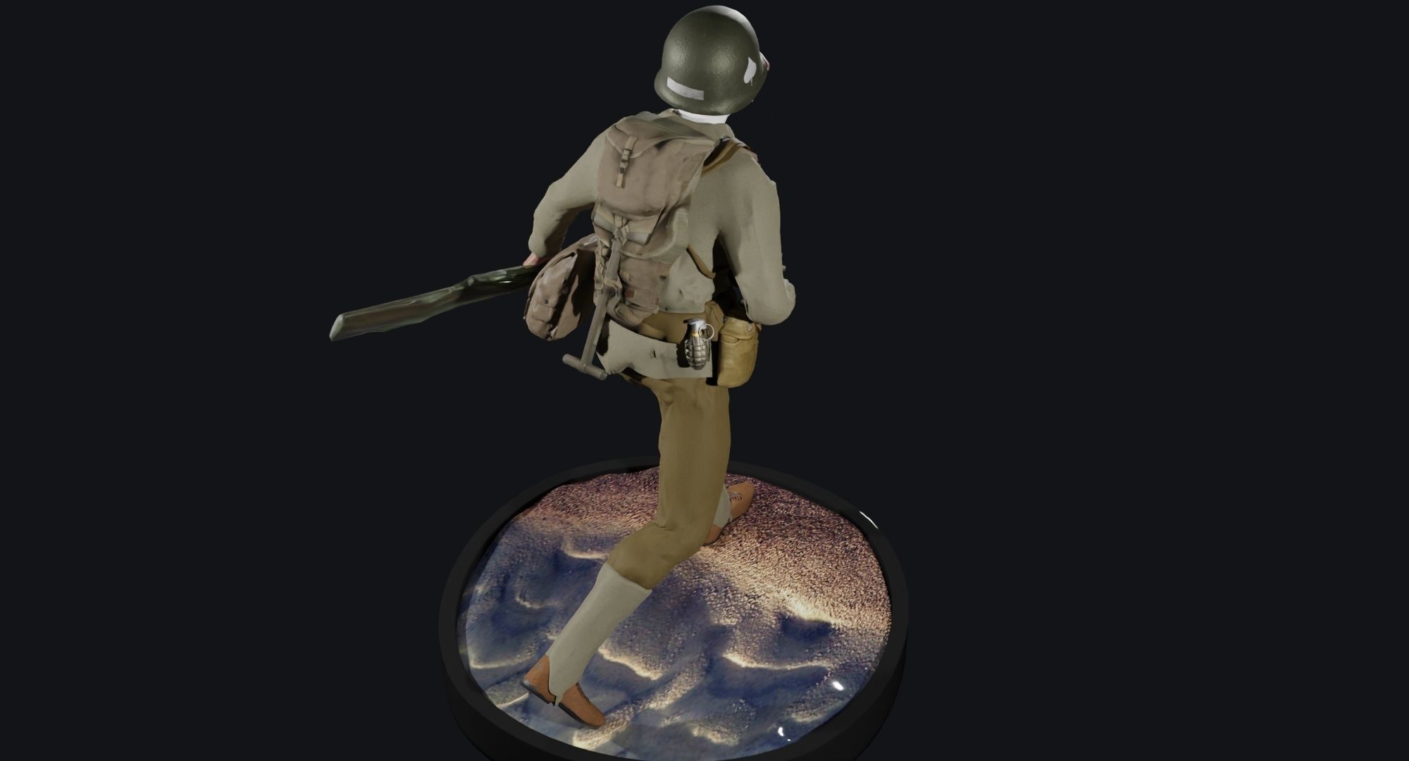 3D model World War 2 US D-Day Infantry - Rigged VR / AR / low-poly ...