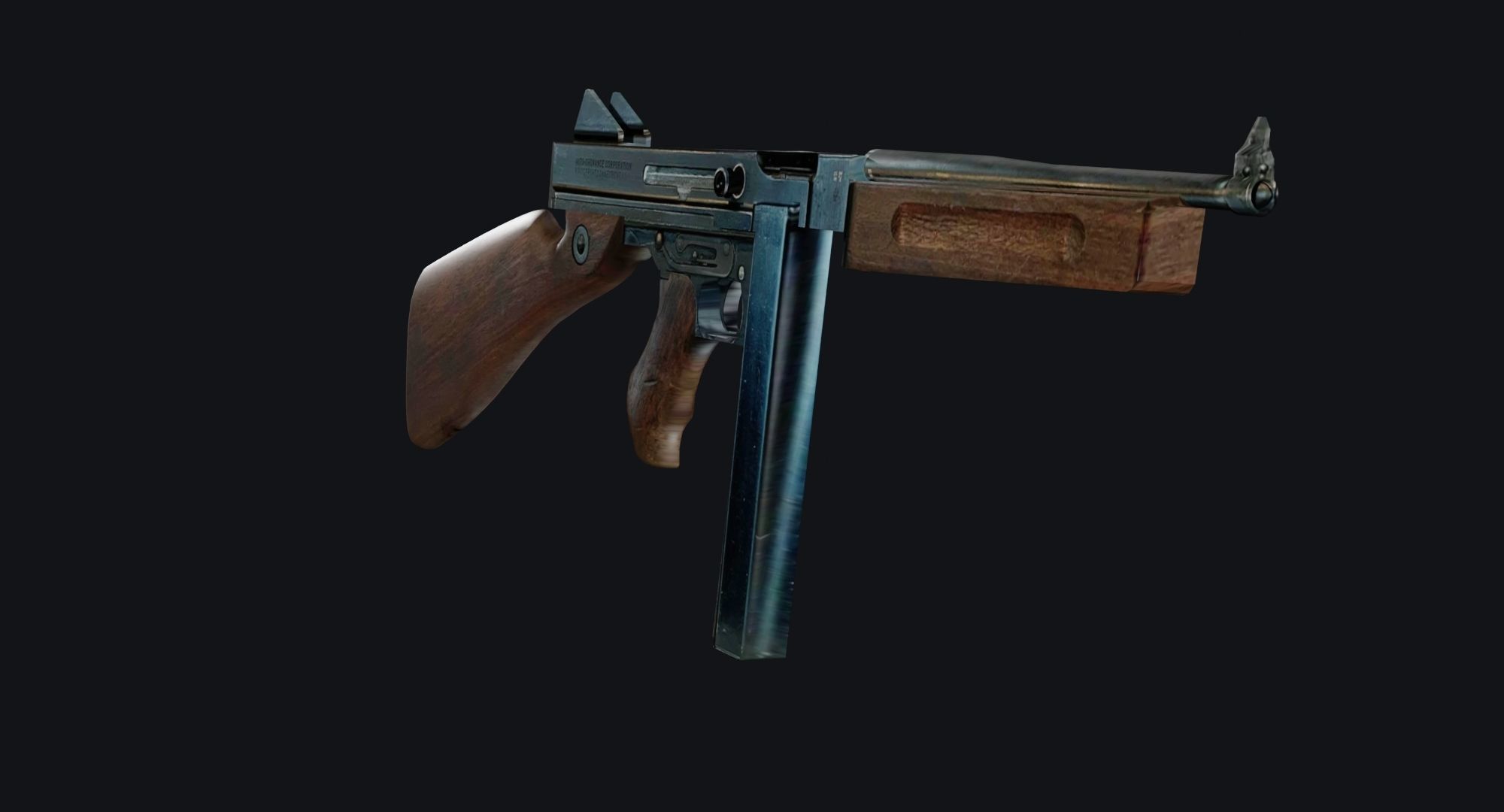 3D model World War 2 Thompson Gun VR / AR / low-poly | CGTrader