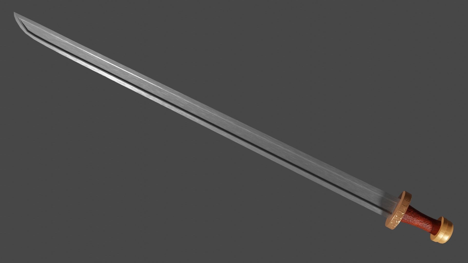 3D model Langsax sword with Spatha handle VR / AR / low-poly | CGTrader