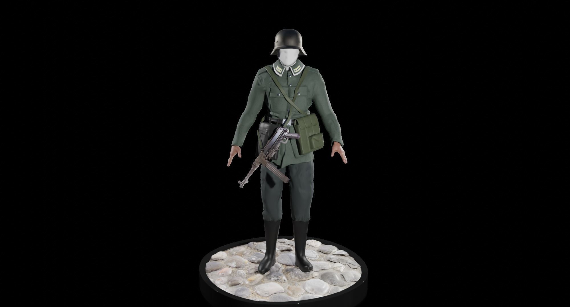 3D model World War 2 German Soldier - Rigged VR / AR / low-poly | CGTrader