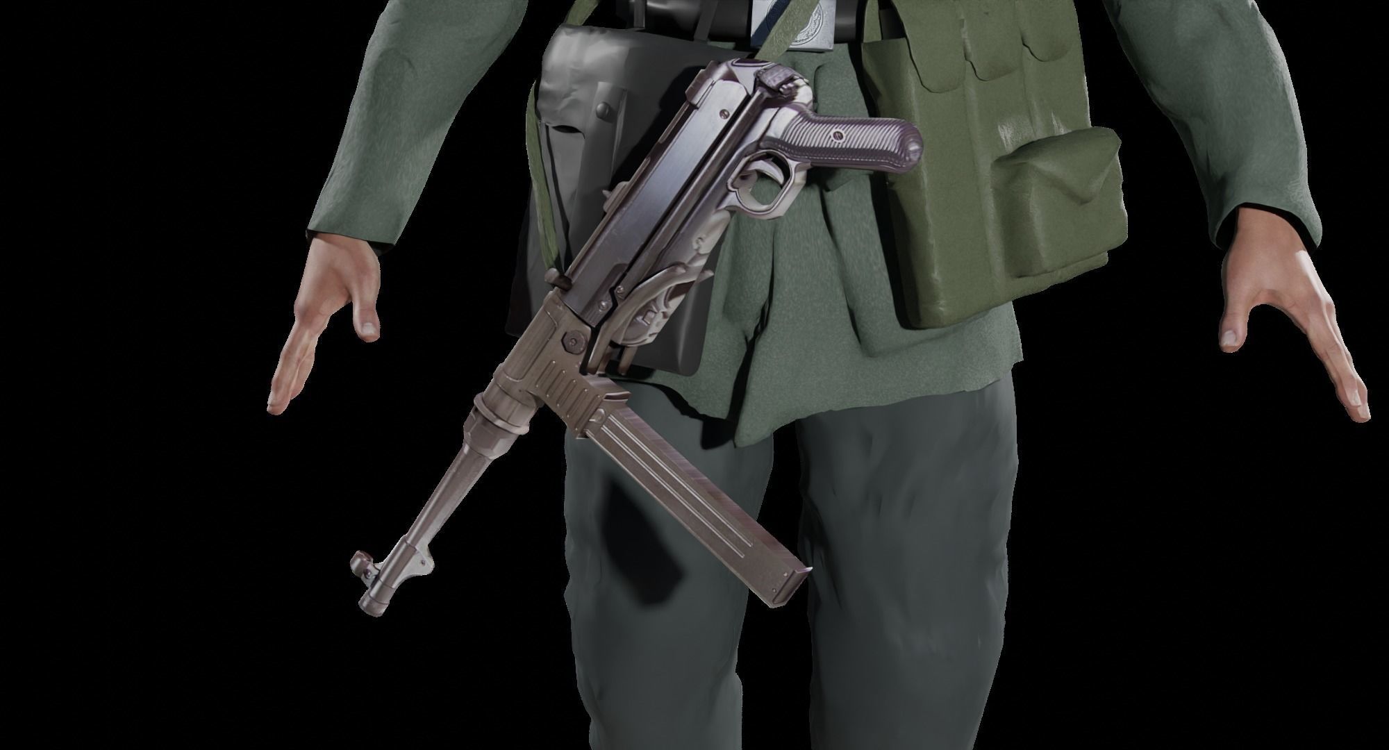3D model World War 2 German Soldier - Rigged VR / AR / low-poly | CGTrader