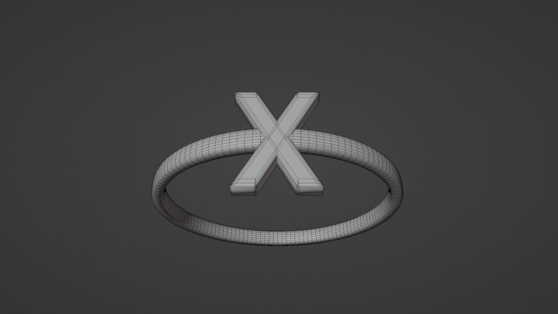 Alphabet Rings U V W X Y Z 3D model 3D printable | CGTrader