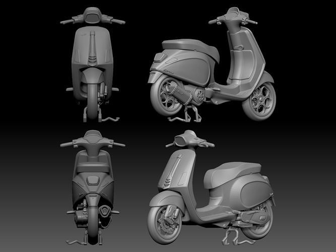 vespa sprint 3D model 3D printable | CGTrader