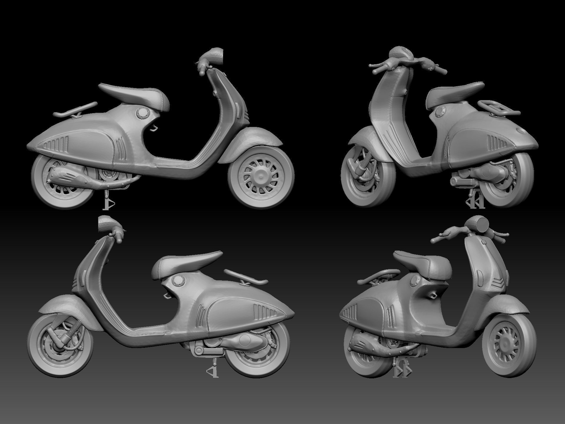 scooter vespa 3D model 3D printable | CGTrader