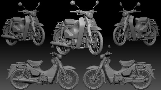 honda super cub 125 3D model 3D printable | CGTrader