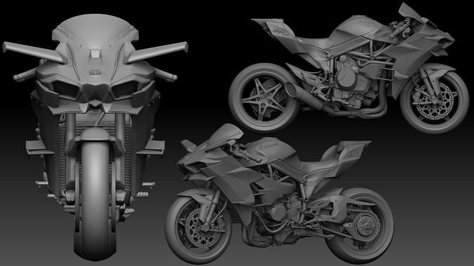 kawasaki h2r 3D model 3D printable | CGTrader
