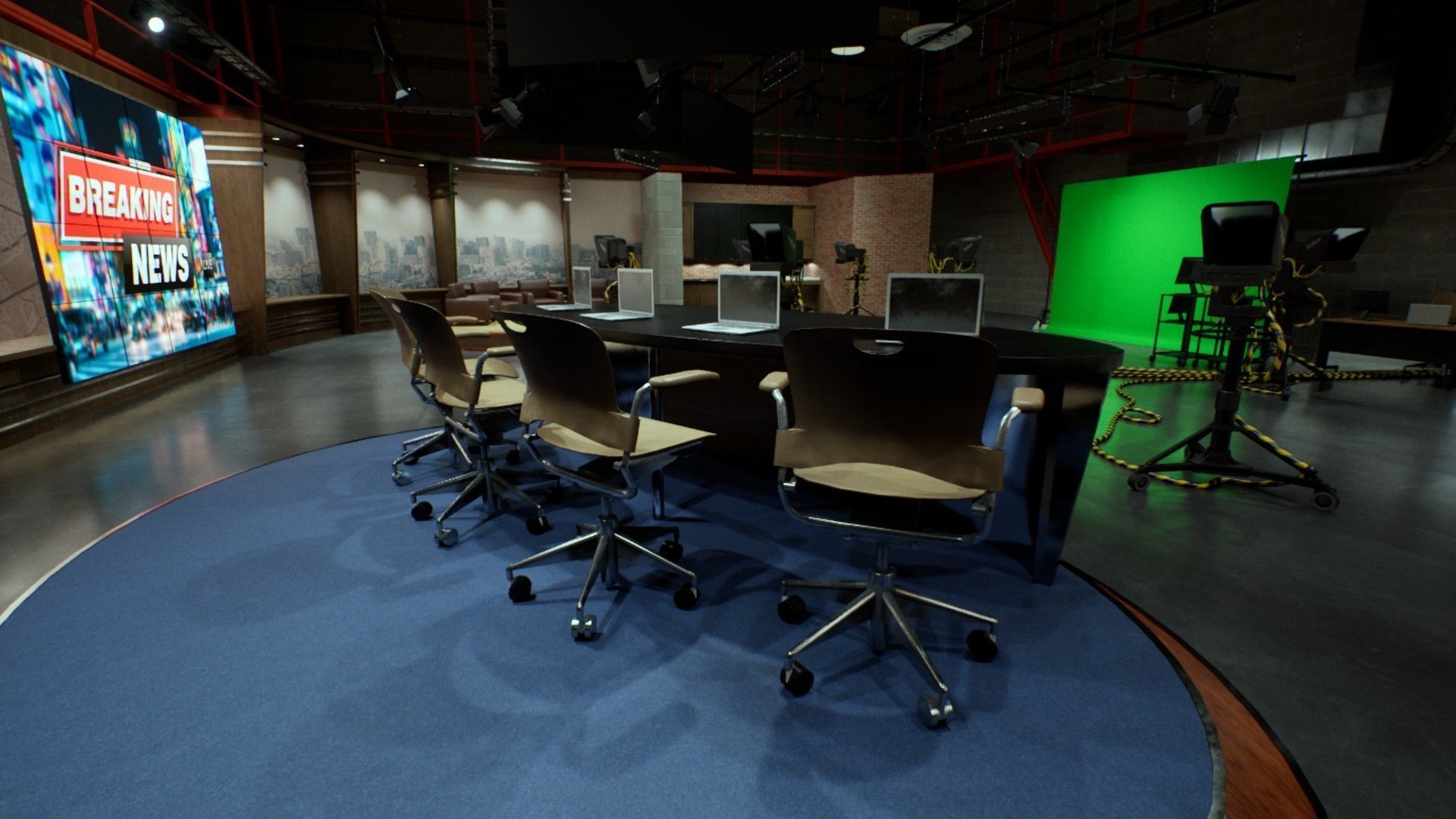 3D model News Studio - Environment for VR - News - Reports or Backdrops ...