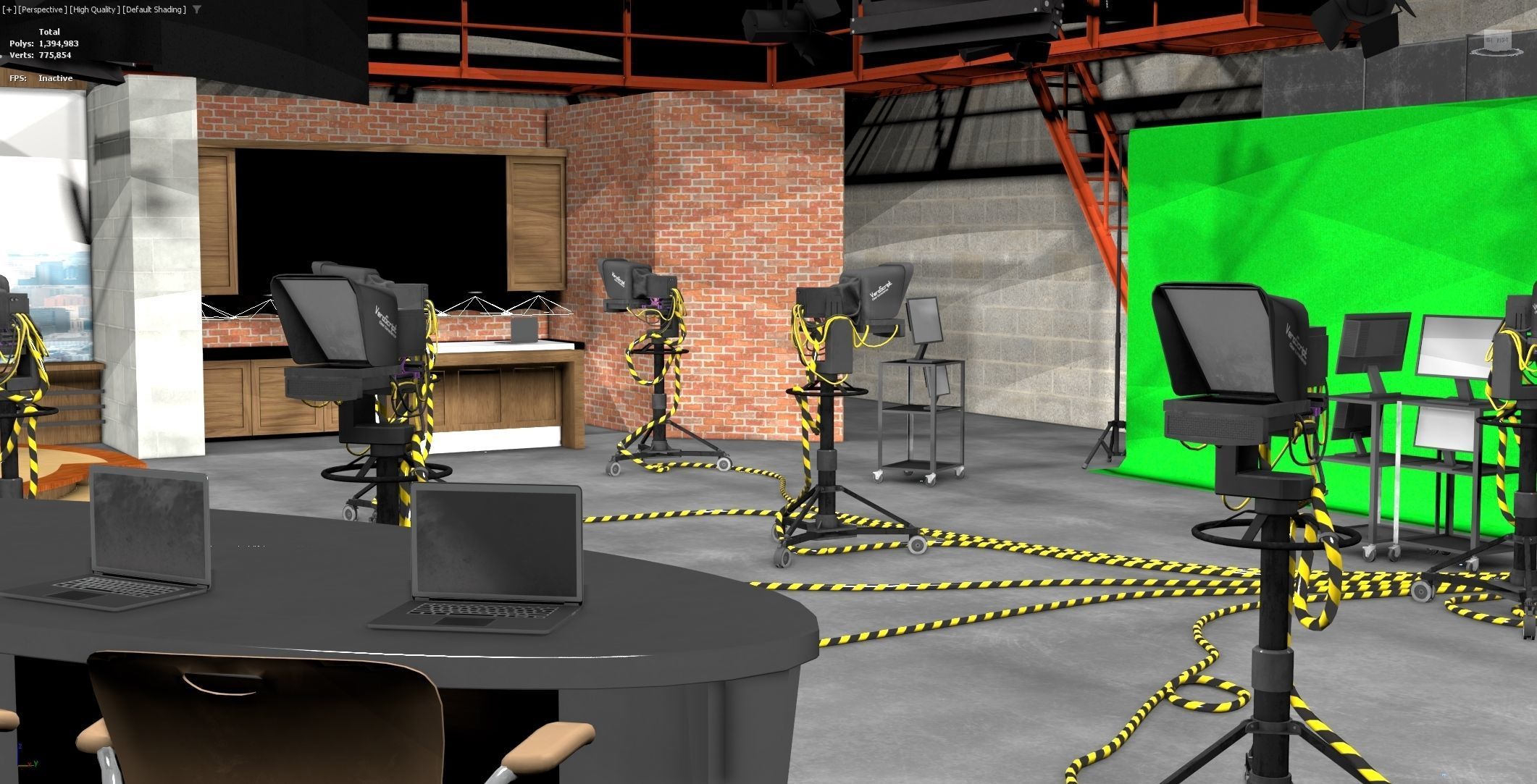3D model News Studio - Environment for VR - News - Reports or Backdrops ...