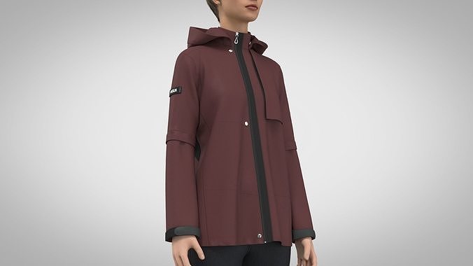 Women Techwear Jacket 3D model | CGTrader